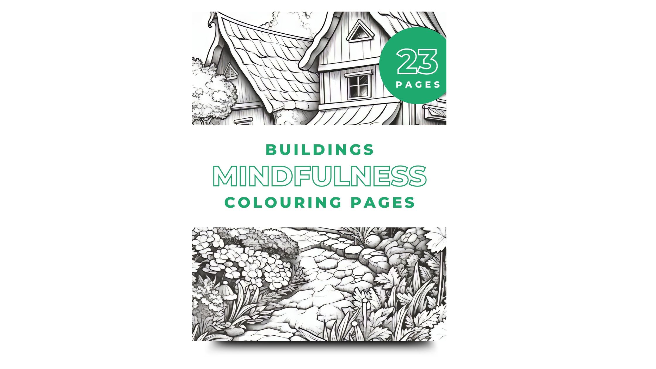 Buildings Mindfulness Colouring Pages